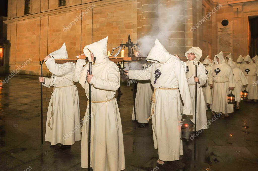 Holy Week in Zamora, Spain, procession on the night of Friday of ...