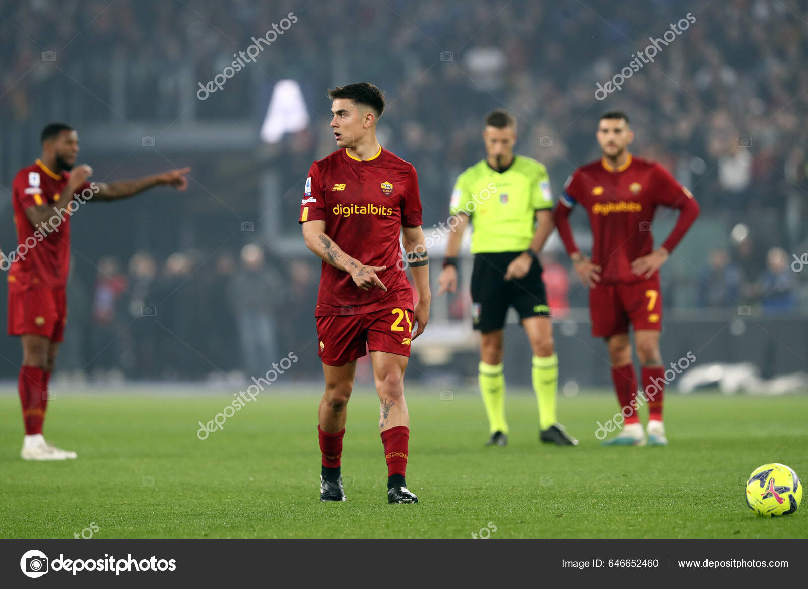 Rome Italy 2023 Paulo Dybala Roma Serie Championship Football Match – Stock Editorial Photo © m ...