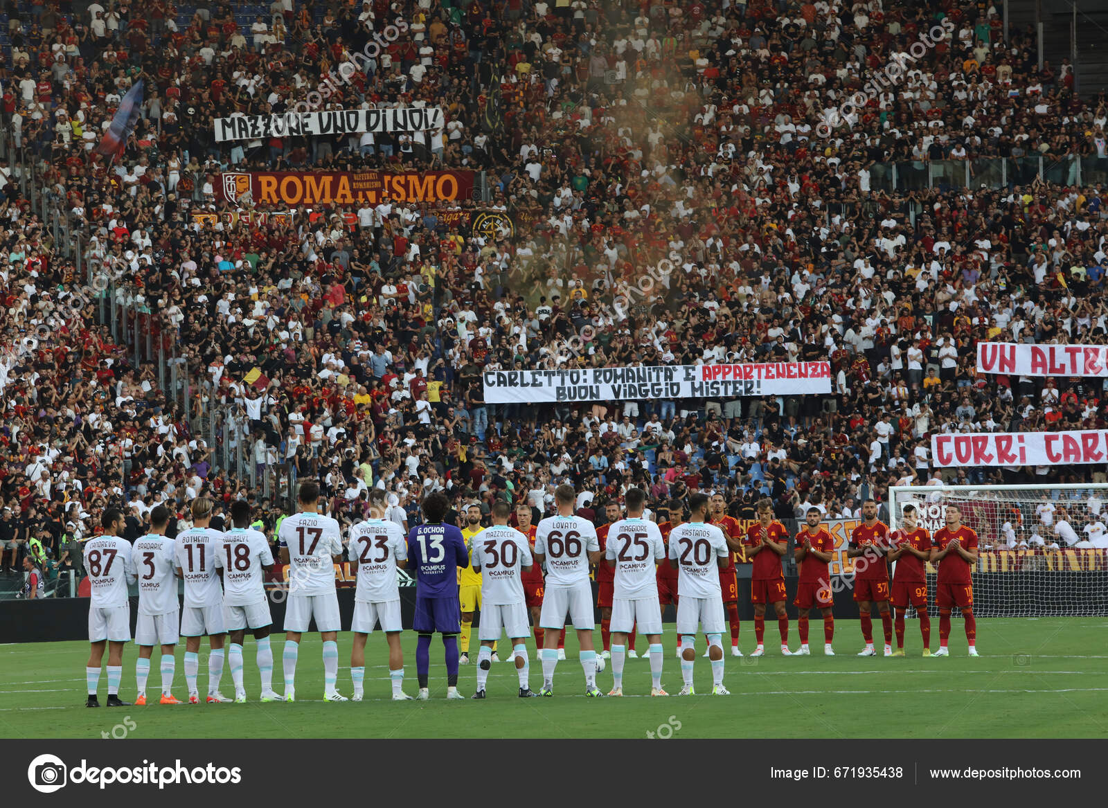 Rome Italy 2023 Remember Carlo Mazzone Italy Serie Tim 2023 – Stock ...