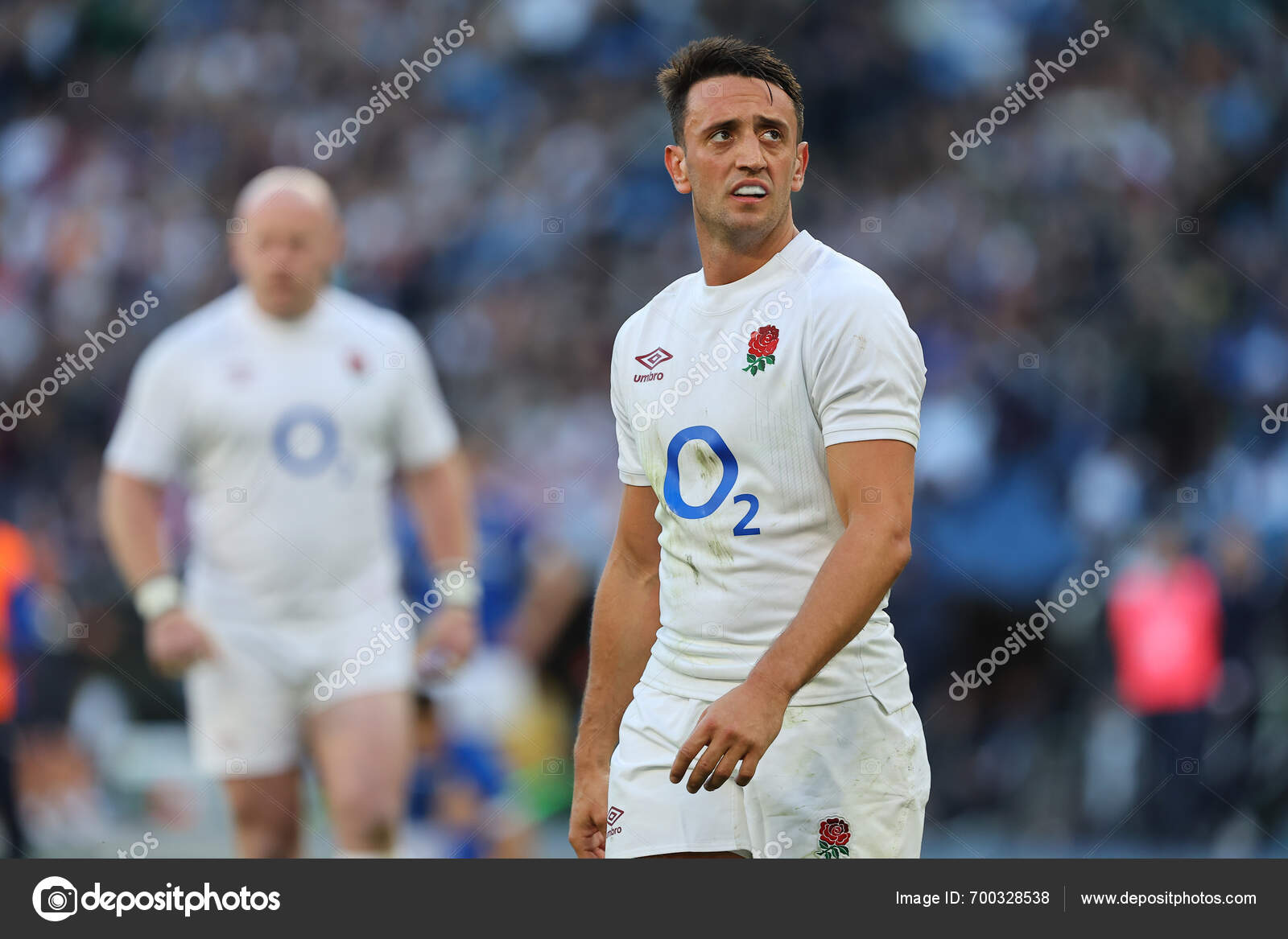 Rome Italy 2024 Alex Mitchell Eng Action Guinness Six Nations — Stock ...