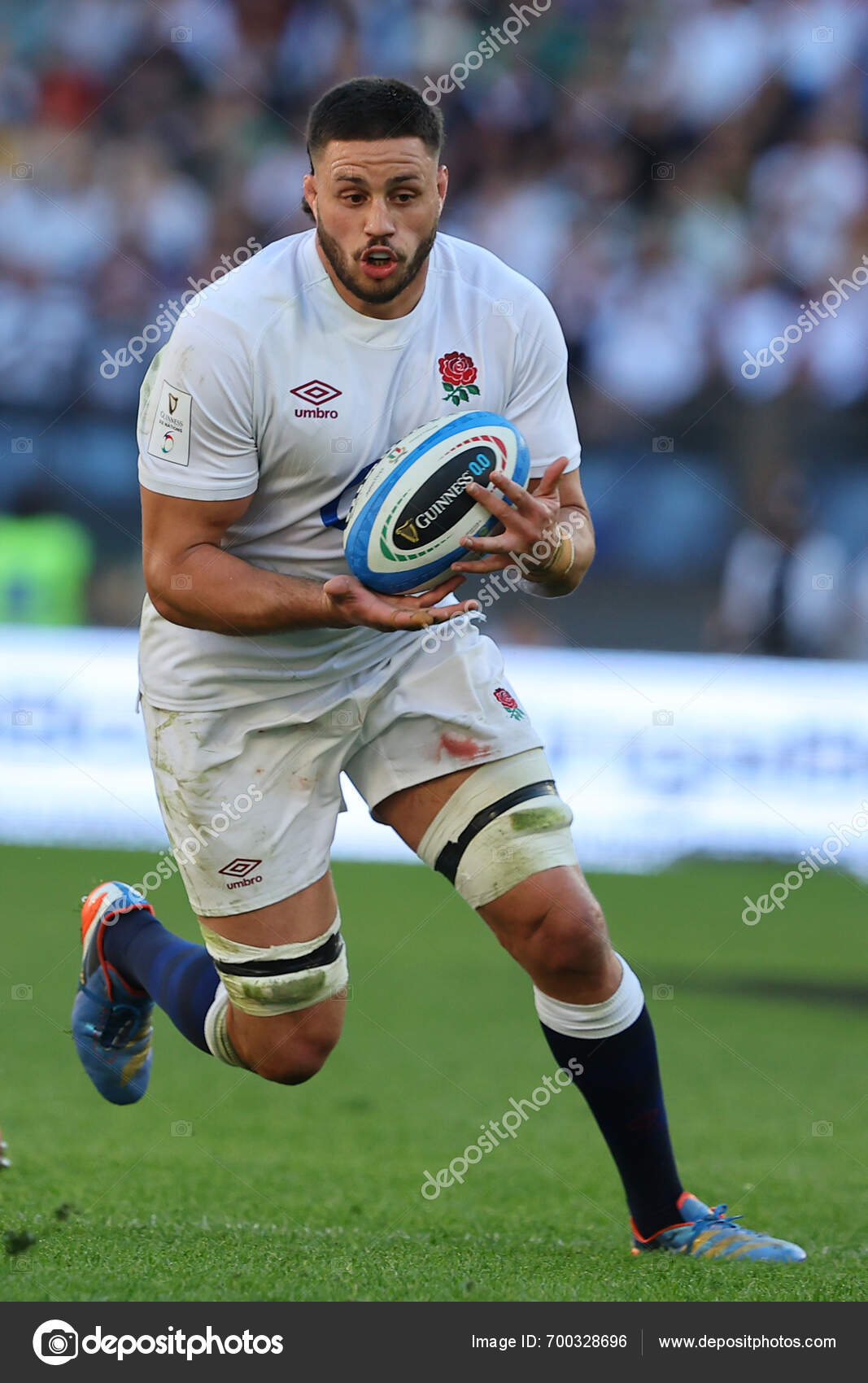 Rome Italy 2024 Ethan Roots Eng Action Guinness Six Nations — Stock ...