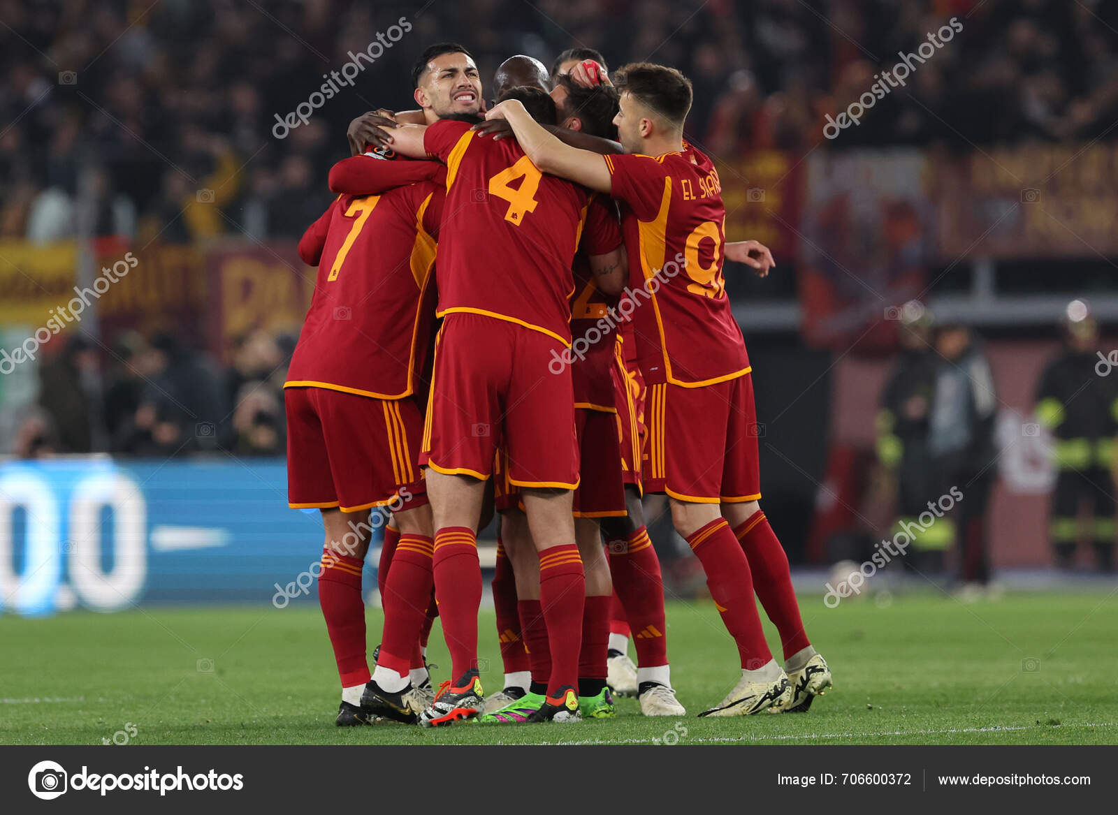 Rome Italy 2024 Paulo Dybala Roma Score Goal Celebrate Team — Stock ...