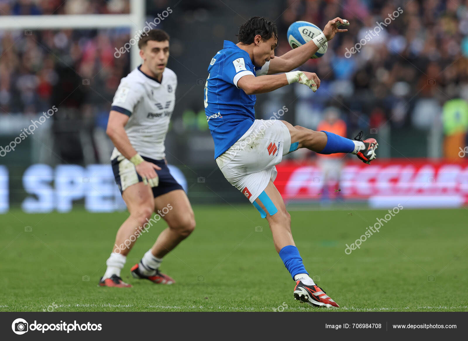 Rome Italy 2024 Ange Capuozzo Action Guinness Six Nations 2024 — Stock ... Rome Italy 2024 Ange Capuozzo Action Guinness Six Nations 2024 — Stock ...