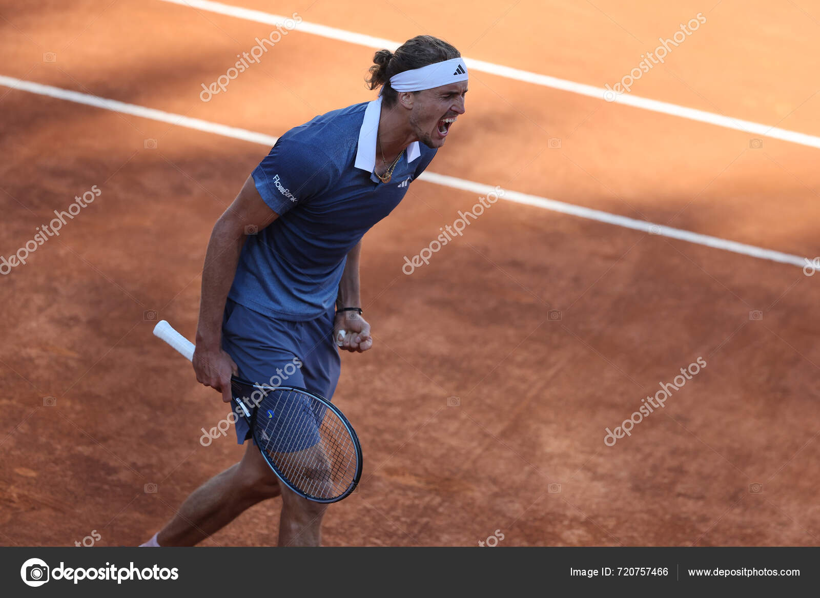 Rome Italy 2024 Alejandro Tabilo Chile Alexander Zverev Germany ...