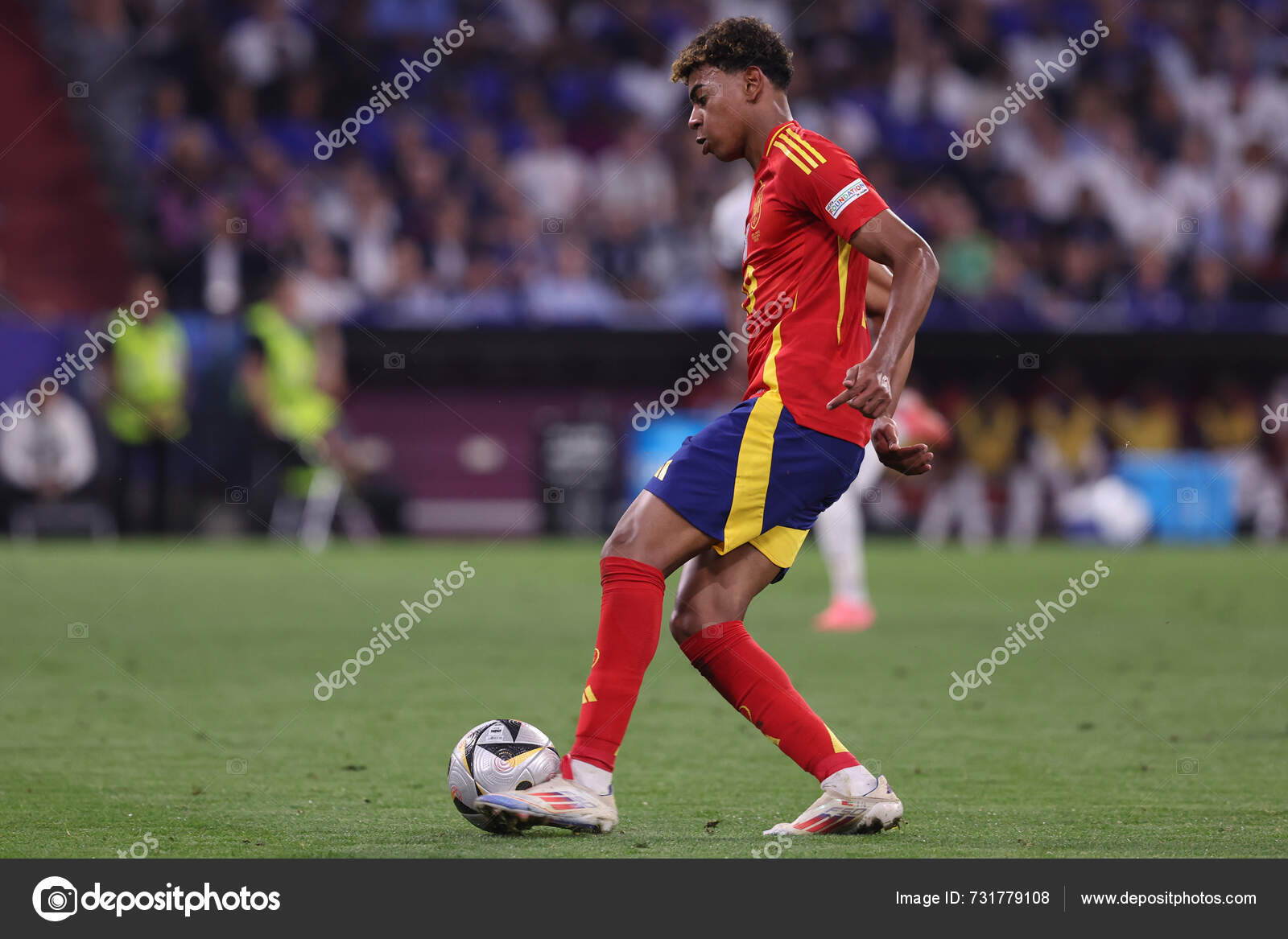 München Germania 2024 Lamine Yamal Din Spania Timpul Semifinalelor Uefa ...