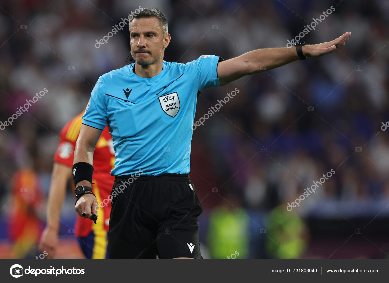 Munich Germany 2024 Referee Slavko Vincic Uefa Euro 2024 Semi — Stock ...