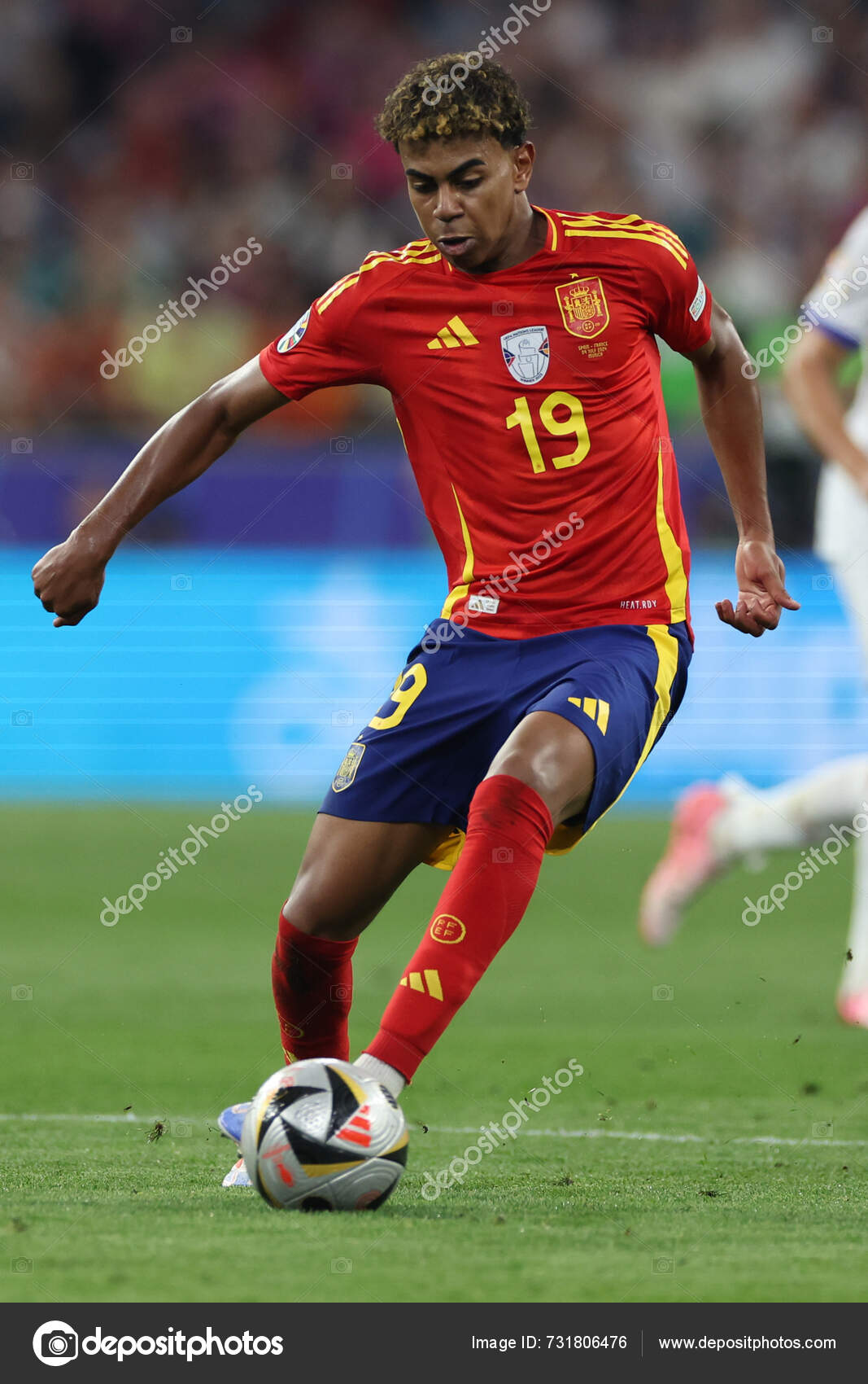 München Germania 2024 Lamine Yamal Din Spania Timpul Semifinalelor Uefa ...