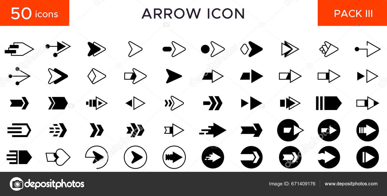 Arrow Icon Pack Arrow Icons Simple Outline Solid Stylized Different ...