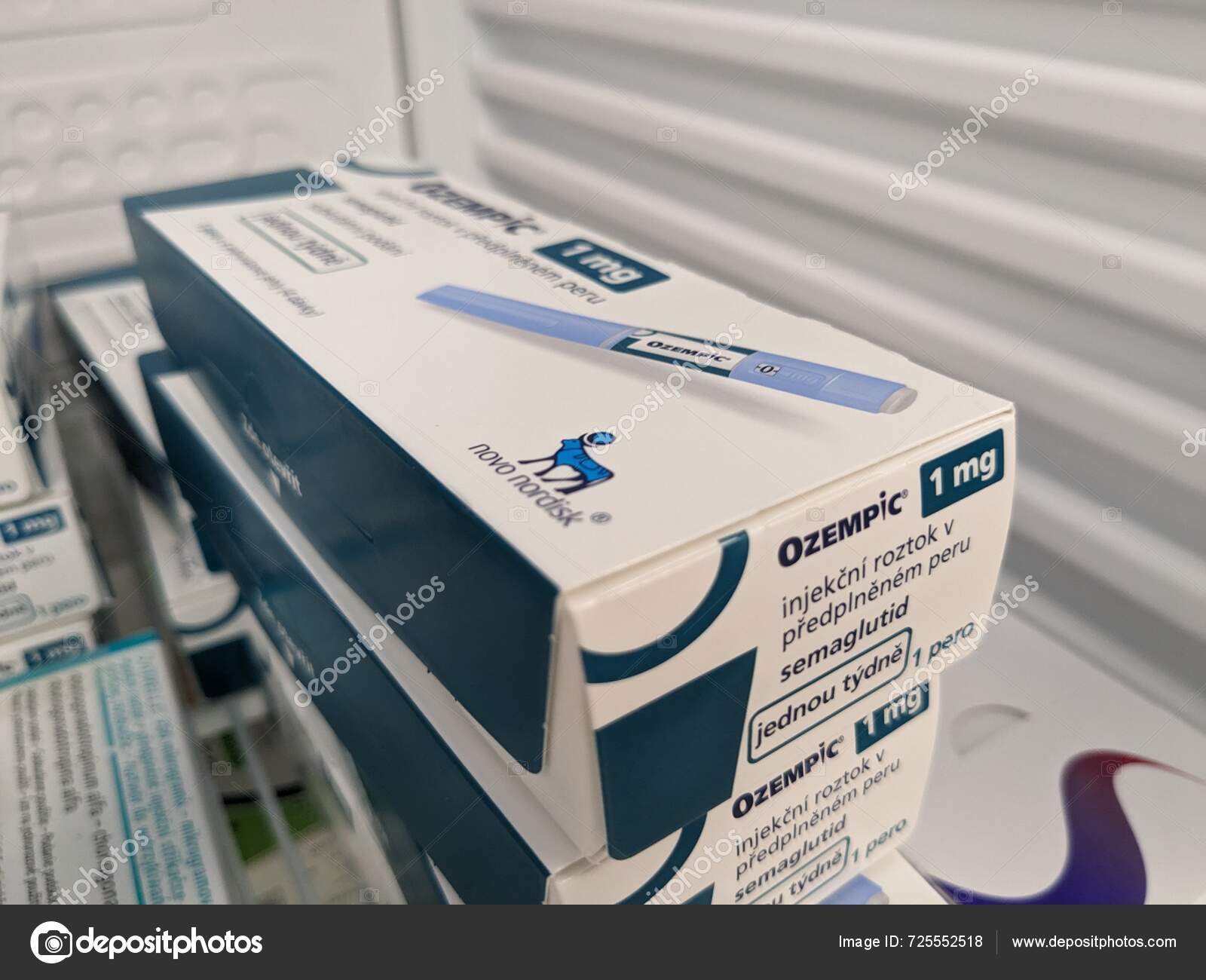 Prague Czech Republic January 2024 Ozempic Box Box Ozempic Medication ...