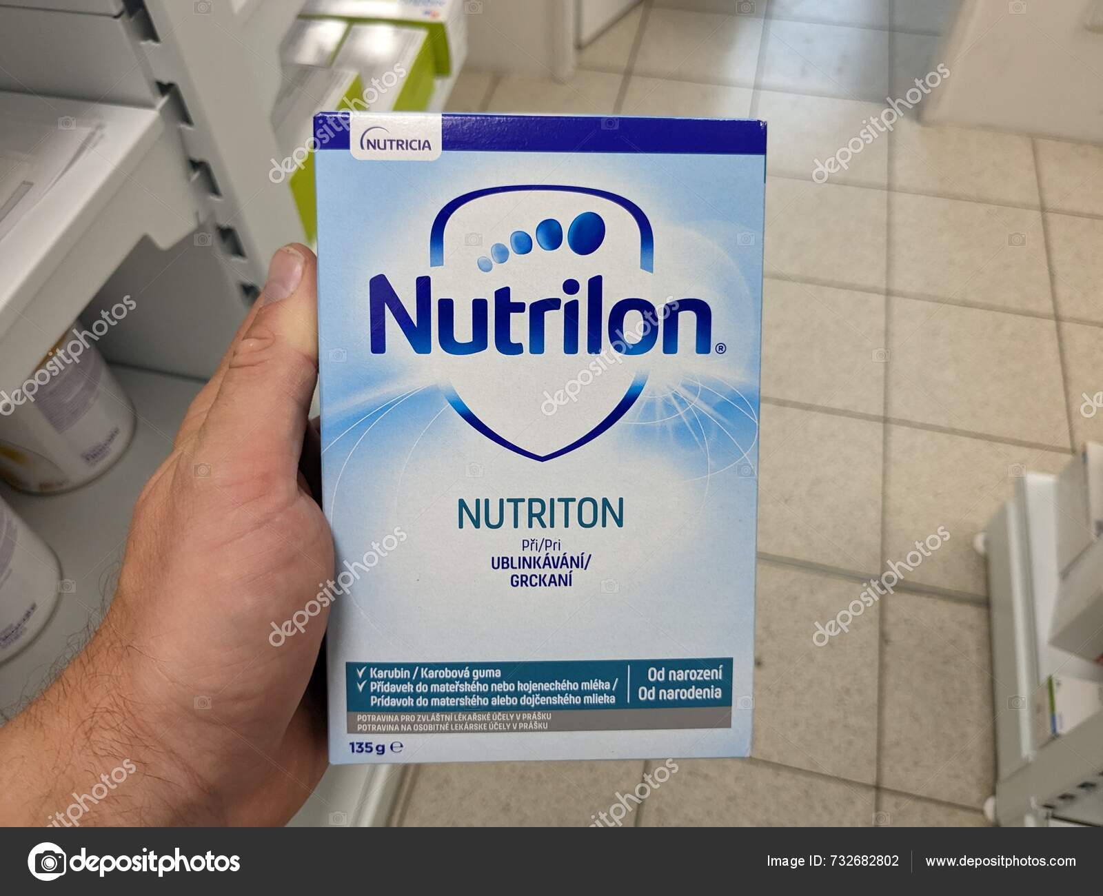 Prague Czech Republic July 2024 Nutrilon Nutriton Box Thickening Agent ...