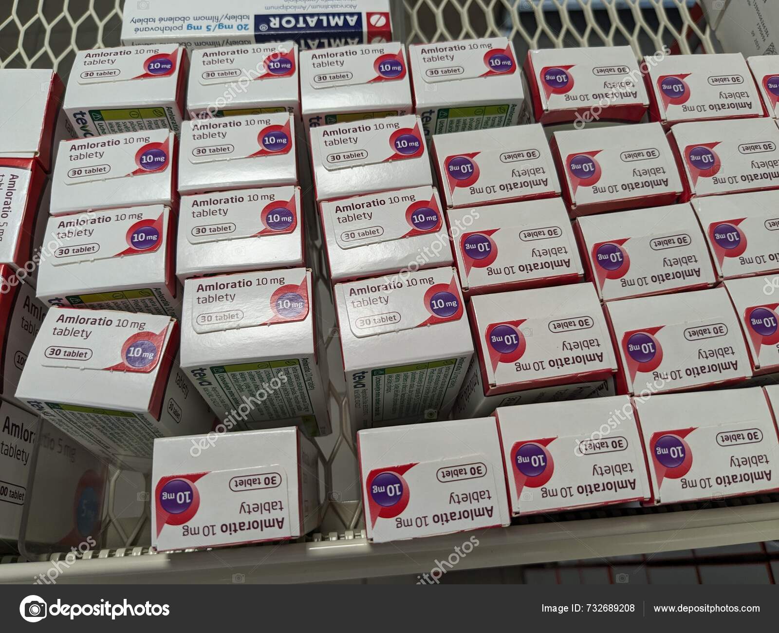 Prague Czech Republic July 2024 Amloratio Box Tablets Amlodipine Active ...