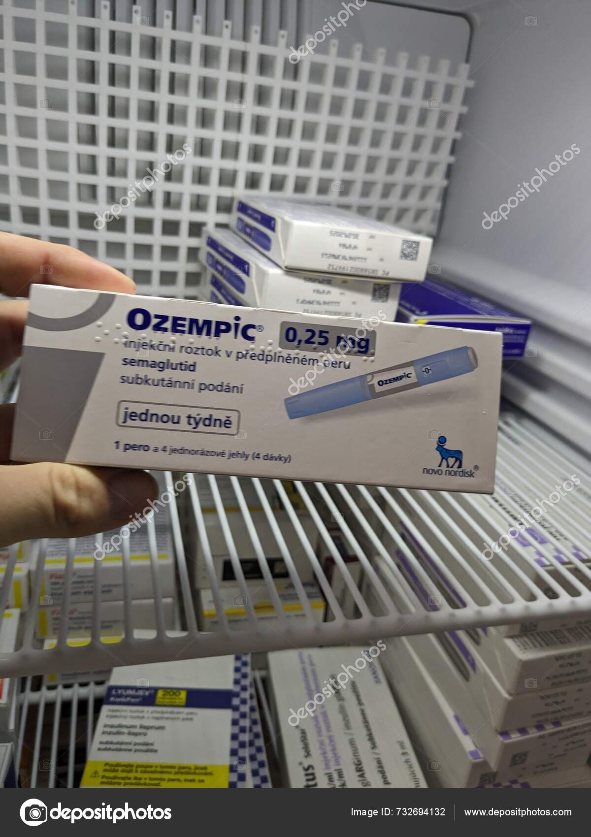 Prága Cseh Köztársaság 2024 Június Ozempic Box Ozempikus Gyógyszerek ...