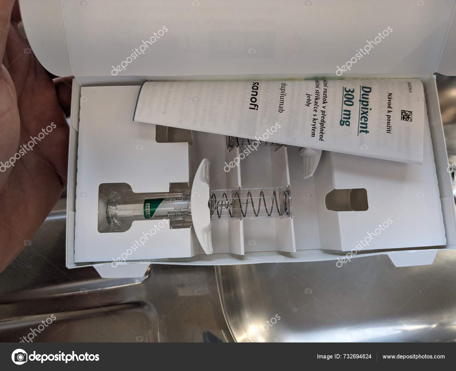 Prague Czech Republic June 2024 Dupixent Box Medication Dupilumab ...