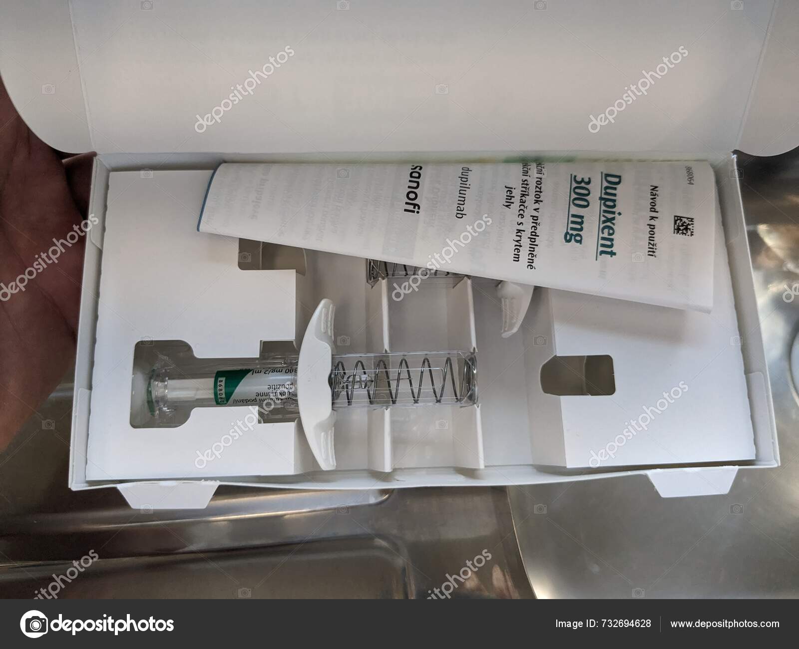 Prague Czech Republic June 2024 Dupixent Box Medication Dupilumab ...