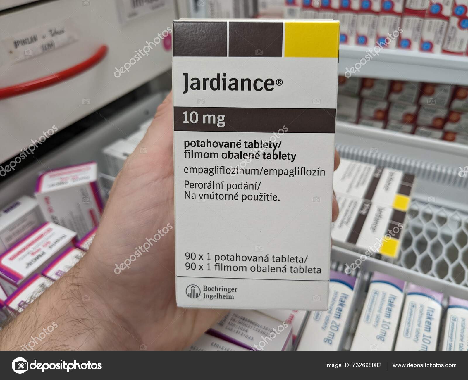 Prague Czech Republic July 2024 Jardiance Box Medication Empagliflozin ...