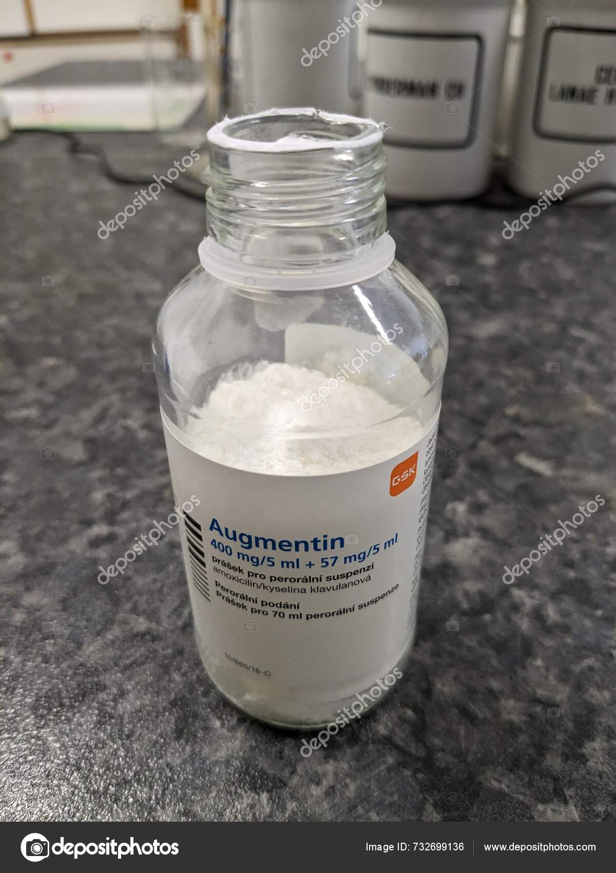 Prague Czech Republic July 2024 Augmentin Box Medication Amoxicillin ...