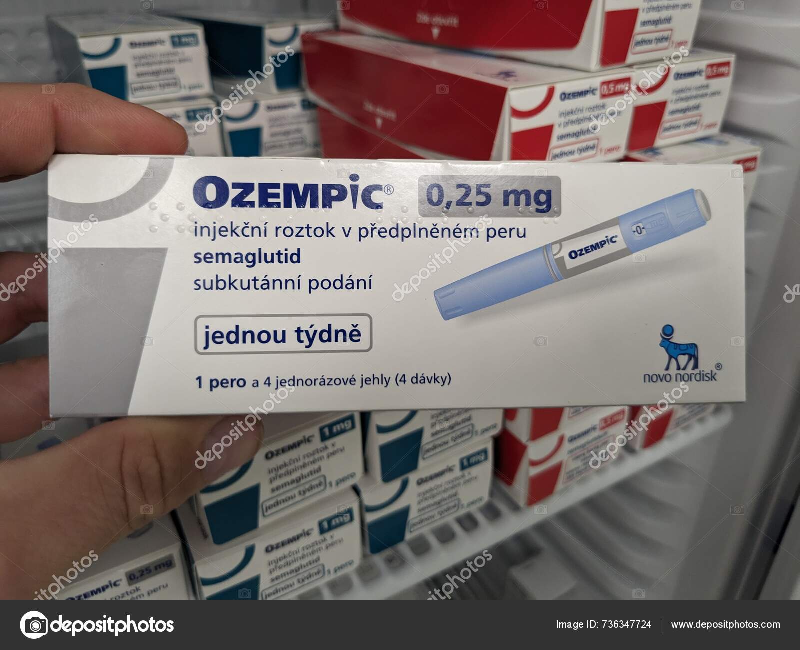 Prague Czech Republic August 2024 Ozempic Box Czech Version Ozempic — Stock Editorial Photo ...