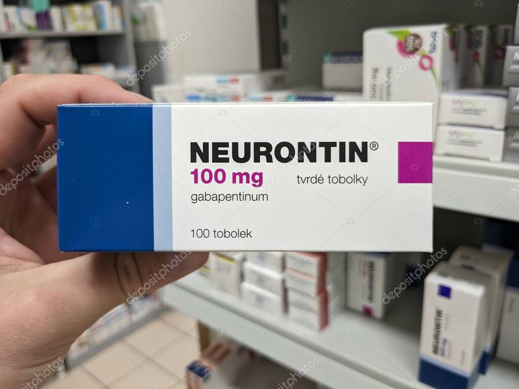 Praga República Checa Agosto 2024 Neurontin Caja Medicamentos Con ...