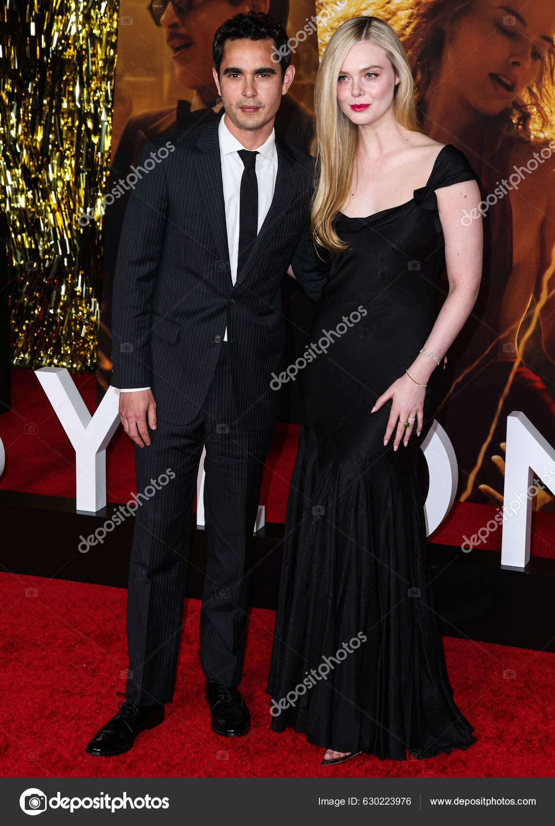 Max Minghella Girlfriend Elle Fanning Arrive Global Premiere Screening ...