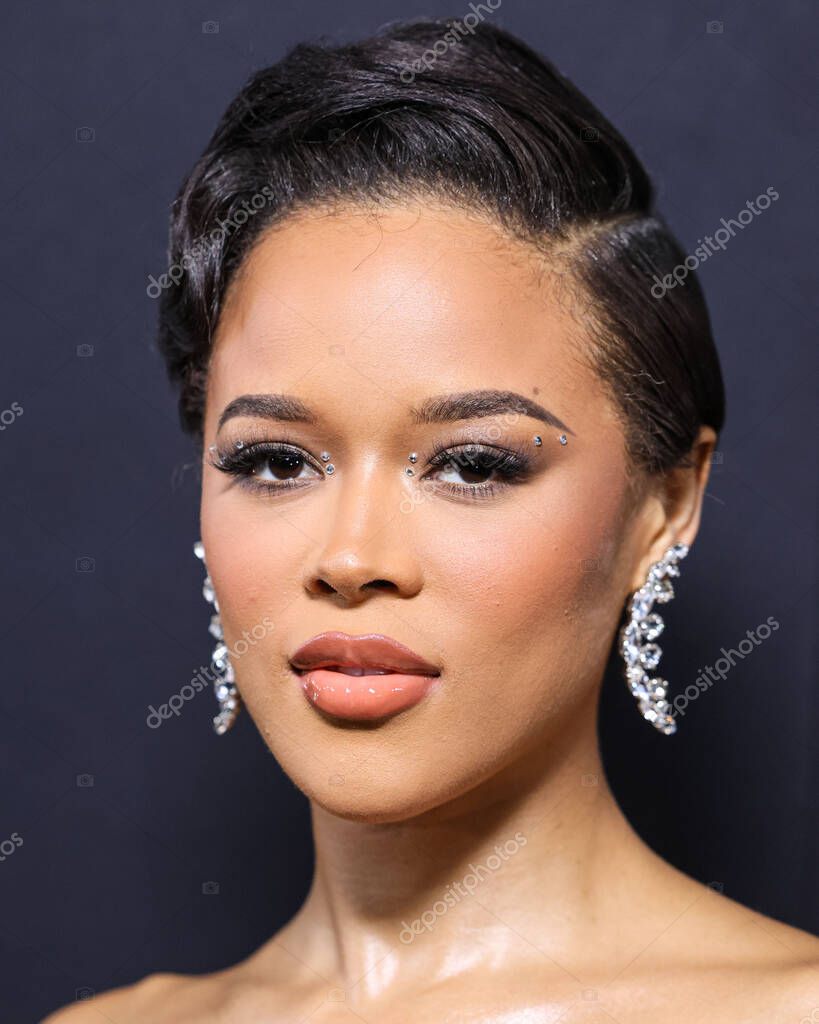 American actress, model and singer Serayah McNeill arrives at the Los ...