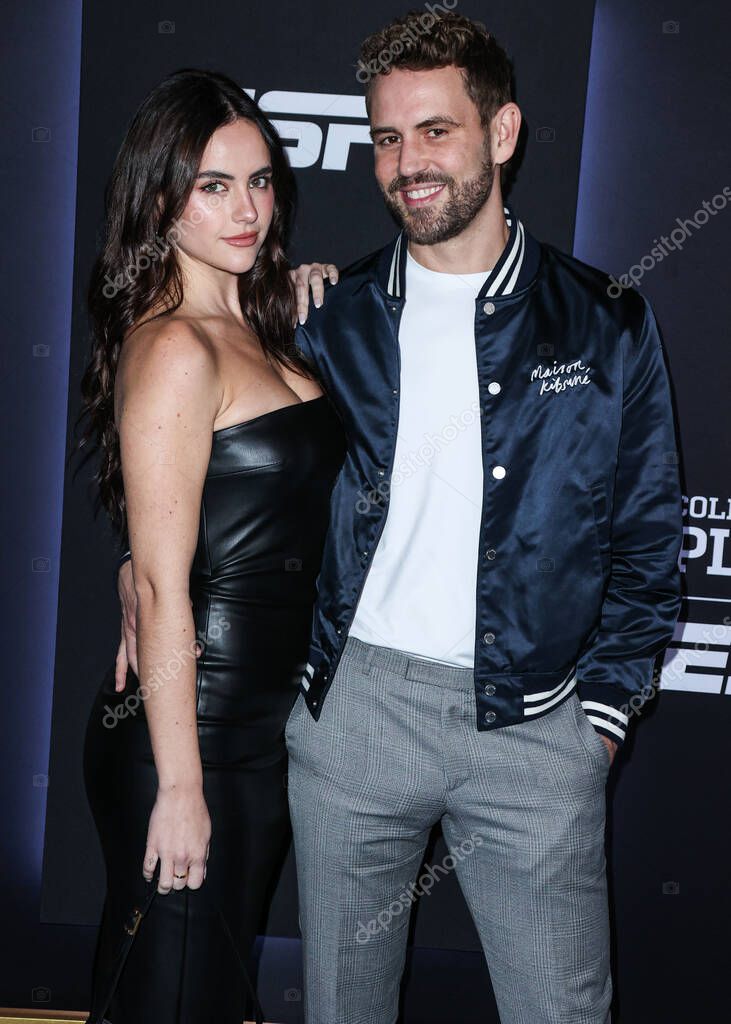 Natalie Joy and boyfriend Nick Viall arrive at ESPN And CFP's Allstate ...