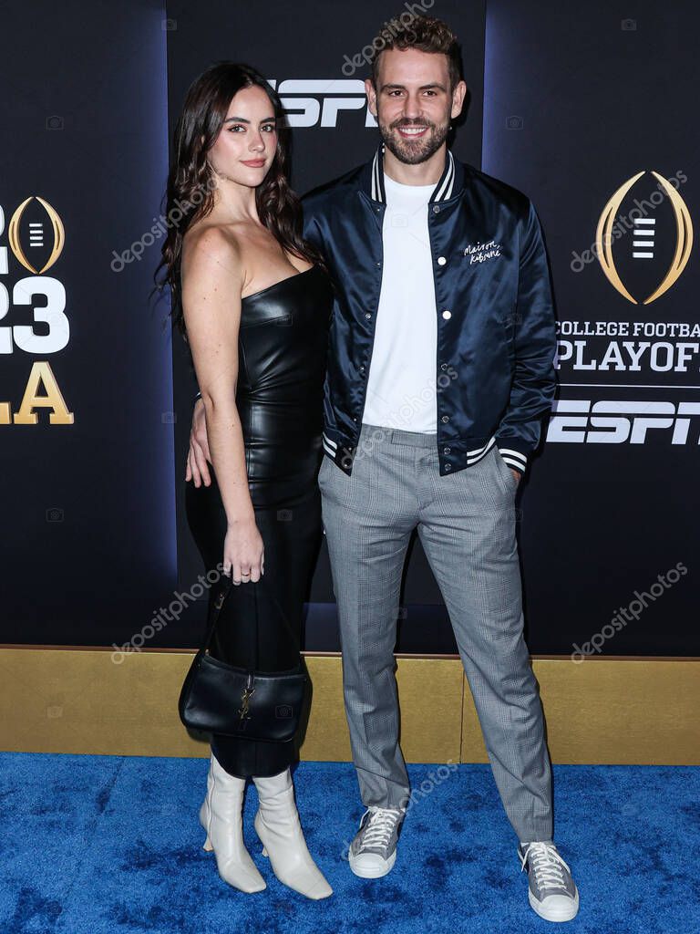 Natalie Joy and boyfriend Nick Viall arrive at ESPN And CFP's Allstate ...