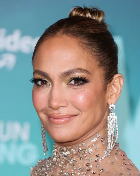 Jennifer Lopez (J.Lo) wearing a Valentino sheer dress arrives at the ...