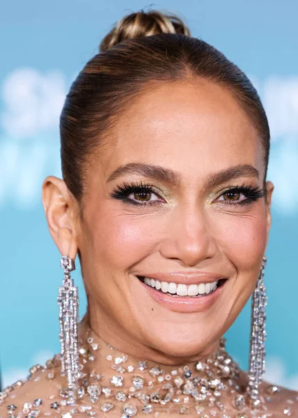 Jennifer Lopez (J.Lo) wearing a Valentino sheer dress arrives at the ...