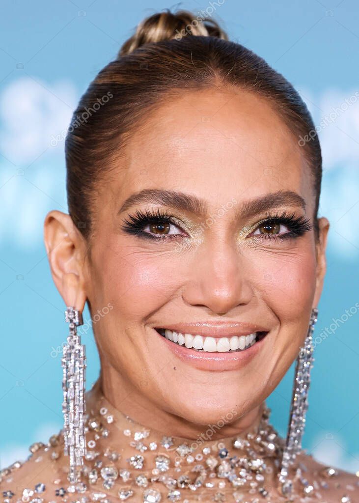 Jennifer Lopez (J.Lo) wearing a Valentino sheer dress arrives at the ...