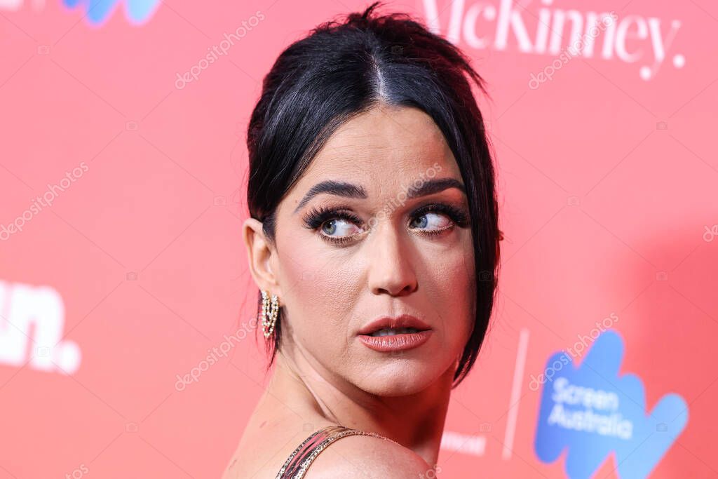 American singer-songwriter Katy Perry arrives at the GDay USA Arts Gala ...