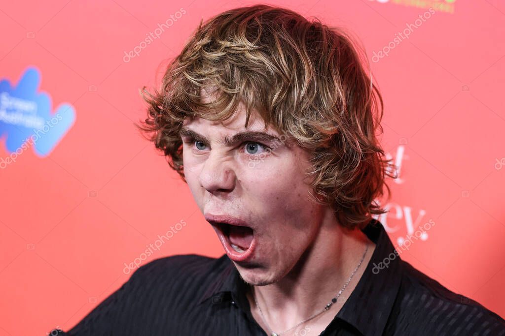 The Kid LAROI, Charlton Kenneth Jeffrey Howard, arrives at the GDay USA ...