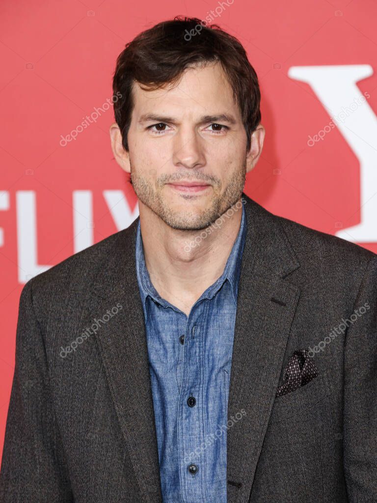 American actor Ashton Kutcher arrives at the World Premiere Of Netflix ...