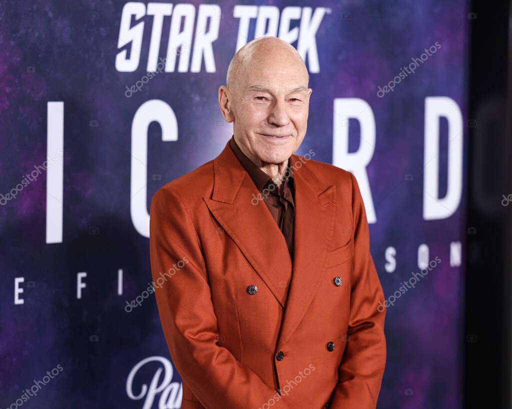 English actor Sir Patrick Stewart arrives at the Los Angeles Premiere ...