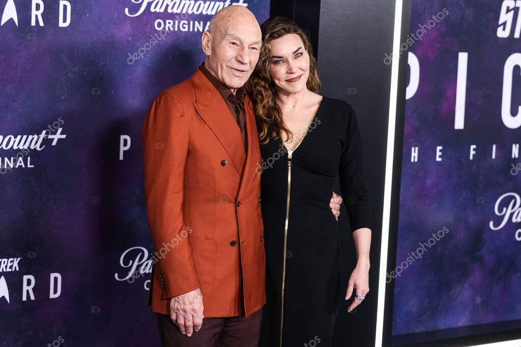 Sir Patrick Stewart and wife Sunny Ozell arrive at the Los Angeles ...