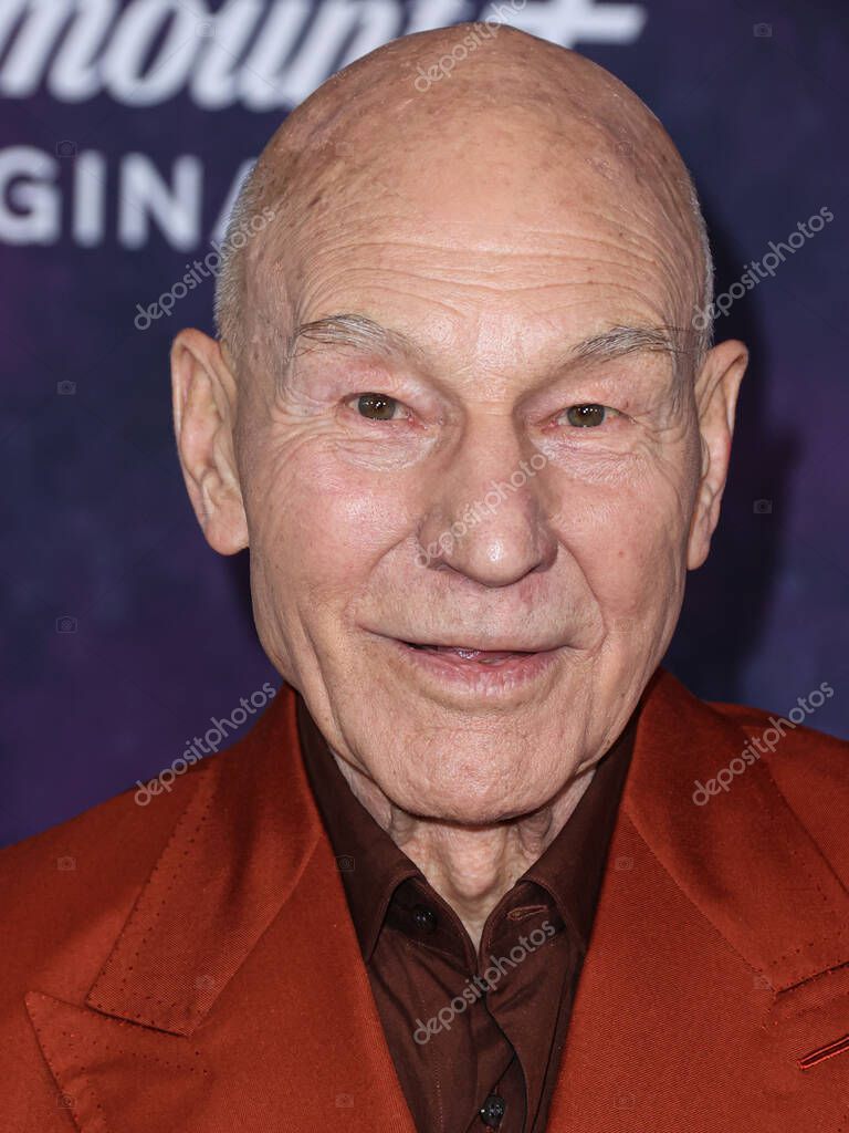 English actor Sir Patrick Stewart arrives at the Los Angeles Premiere ...