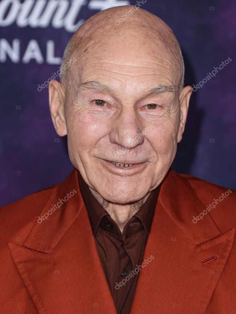 English actor Sir Patrick Stewart arrives at the Los Angeles Premiere ...