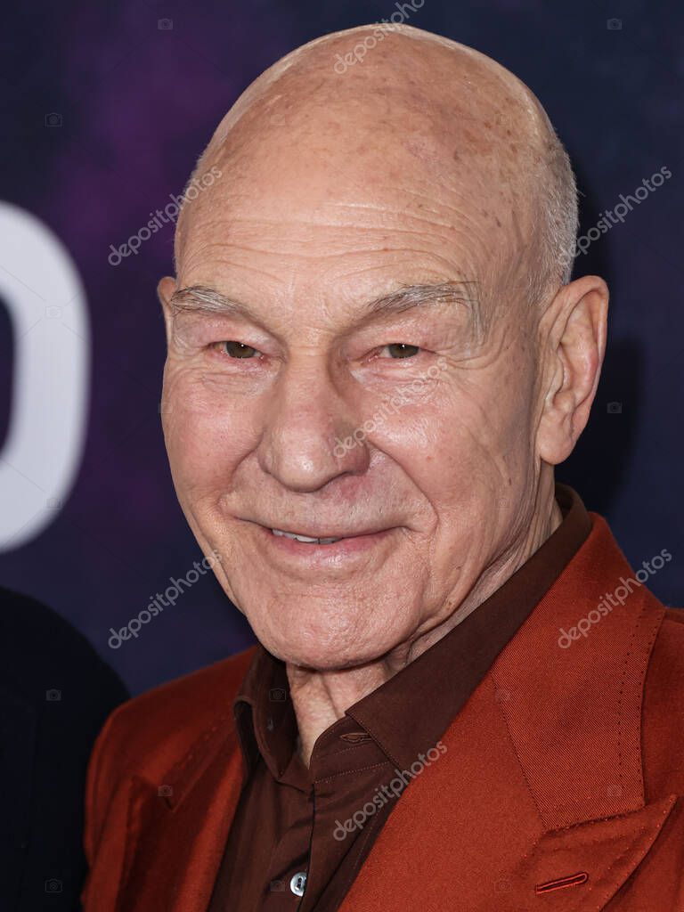 English actor Sir Patrick Stewart arrives at the Los Angeles Premiere ...