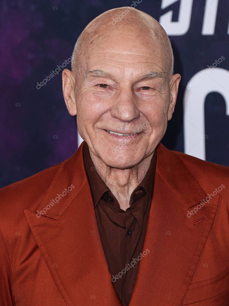 English actor Sir Patrick Stewart arrives at the Los Angeles Premiere ...