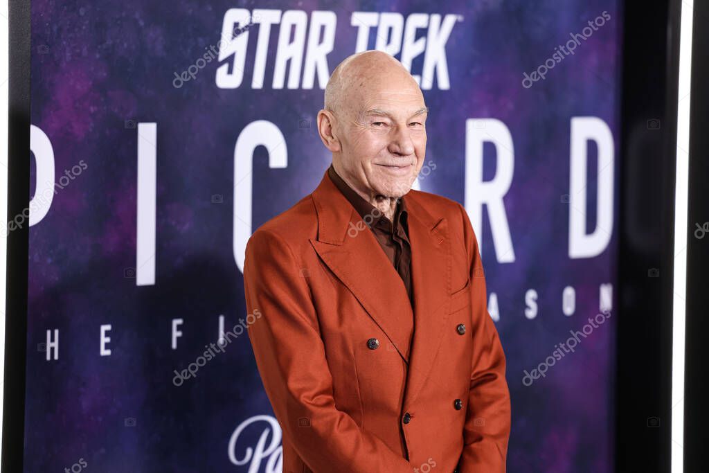 English actor Sir Patrick Stewart arrives at the Los Angeles Premiere ...