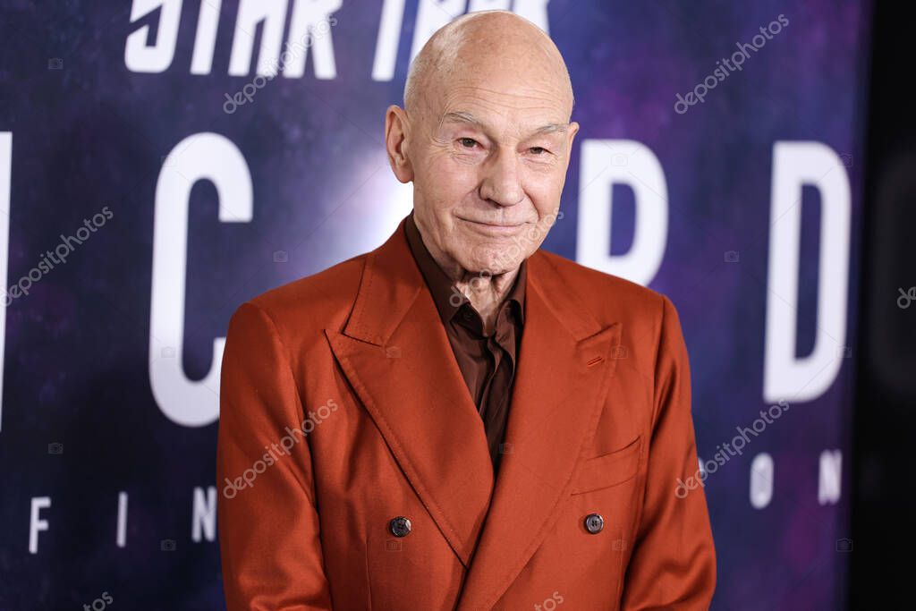 English actor Sir Patrick Stewart arrives at the Los Angeles Premiere ...