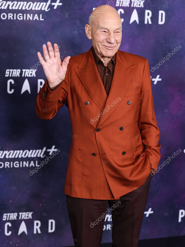 English actor Sir Patrick Stewart arrives at the Los Angeles Premiere ...
