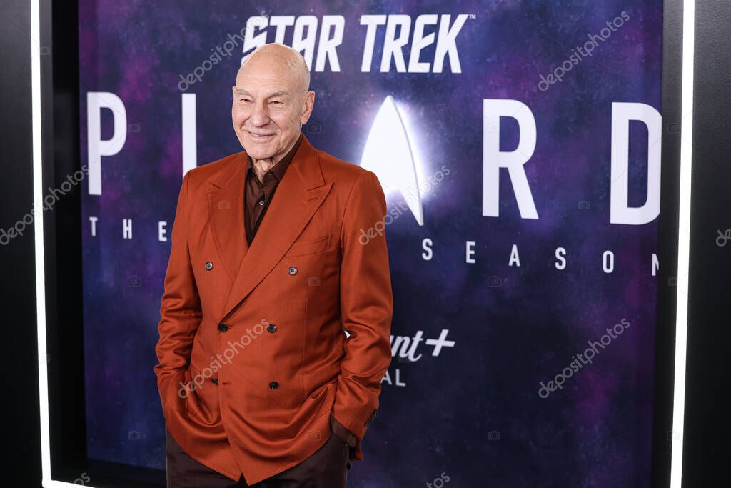English actor Sir Patrick Stewart arrives at the Los Angeles Premiere ...