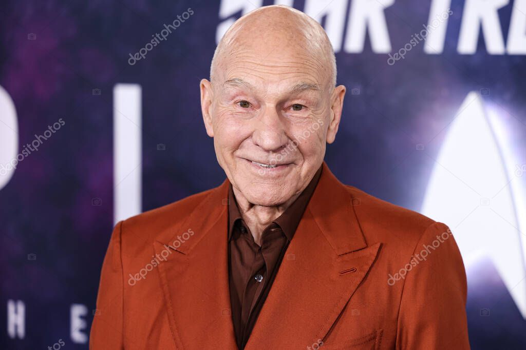 English actor Sir Patrick Stewart arrives at the Los Angeles Premiere ...