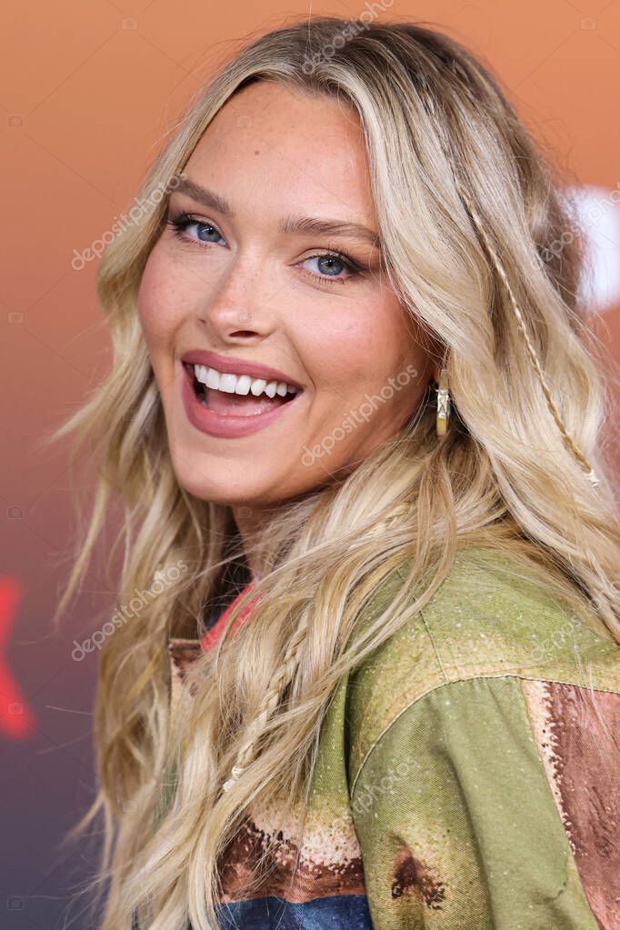 American model Camille Kostek arrives at the Los Angeles Premiere Of ...