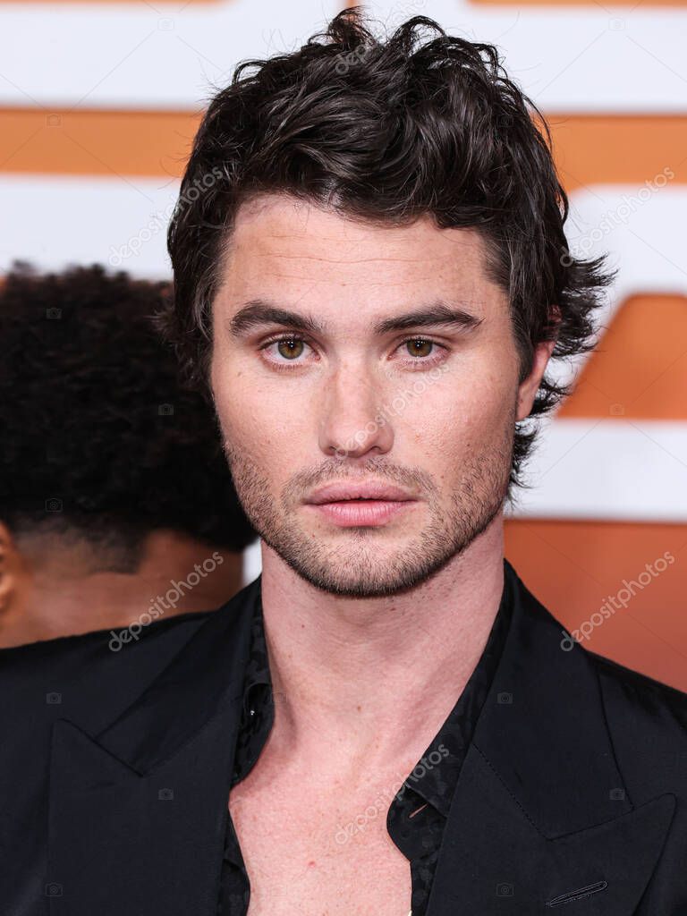 American actor Chase Stokes arrives at the Los Angeles Premiere Of ...