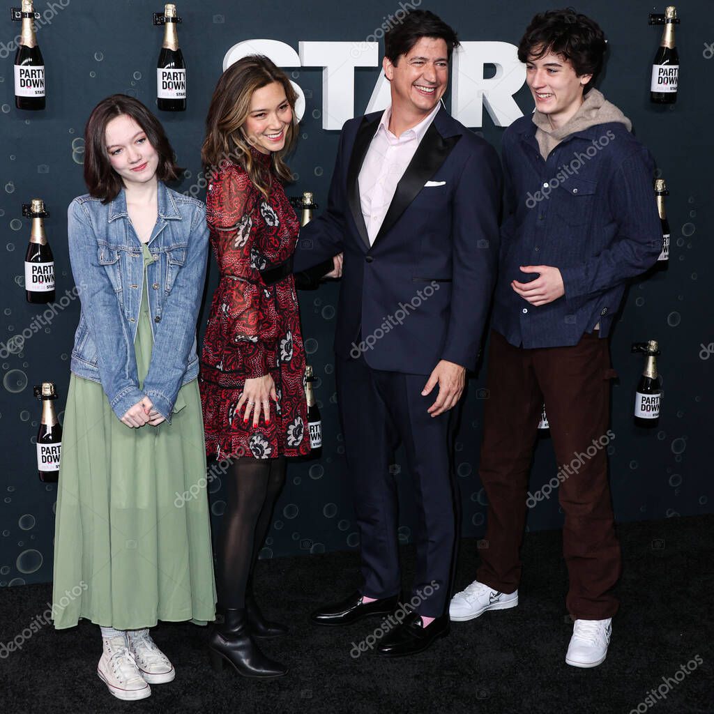Ruby Marino, Erica Oyama, Ken Marino and Riley Marino arrive at the Los ...