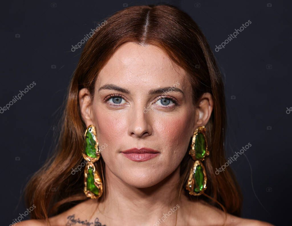 American actress Riley Keough wearing a Schiaparelli Couture dress ...