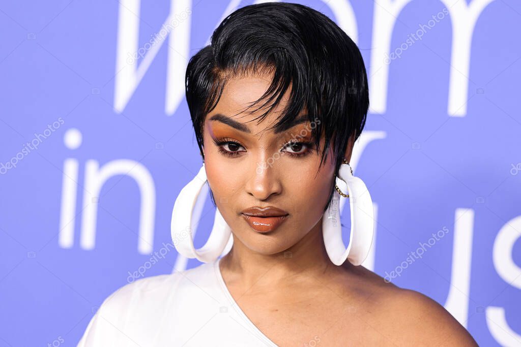 Shenseea arrives at the 2023 Billboard Women In Music held at the ...