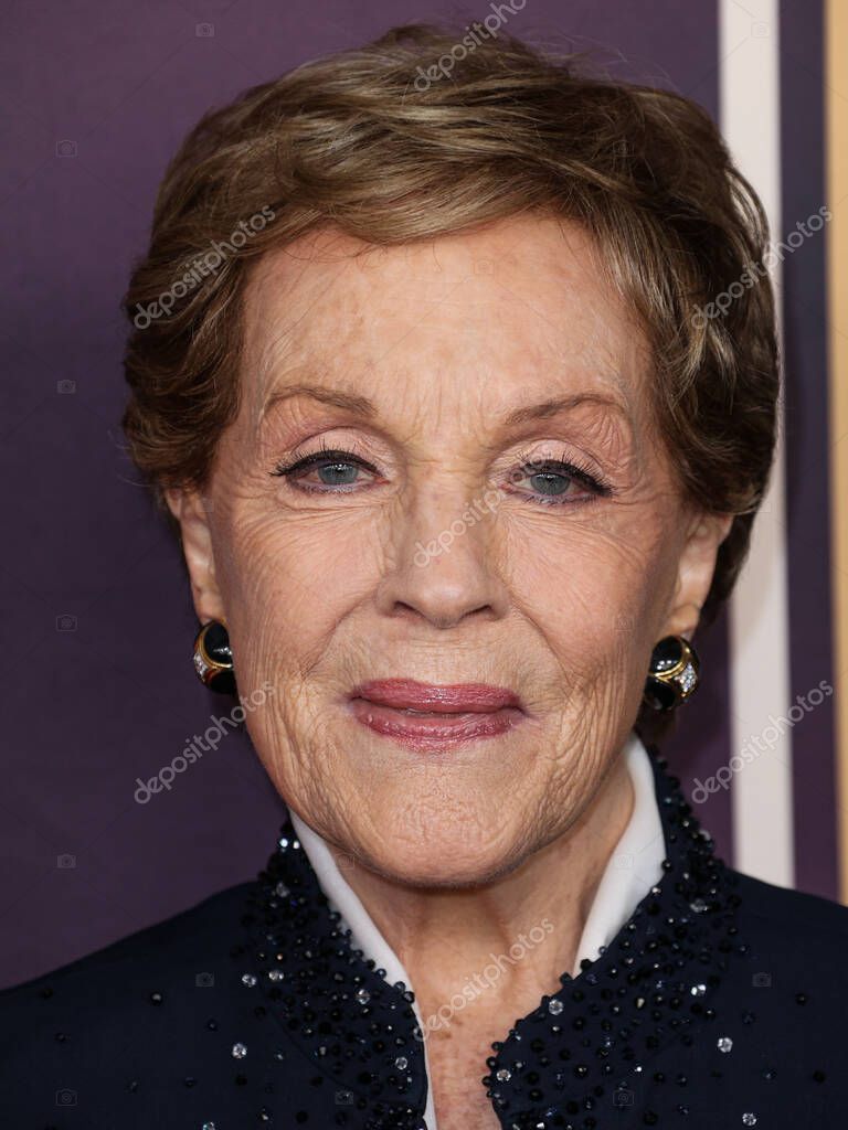 English actress, singer, and author Julie Andrews arrives at NBC's ...
