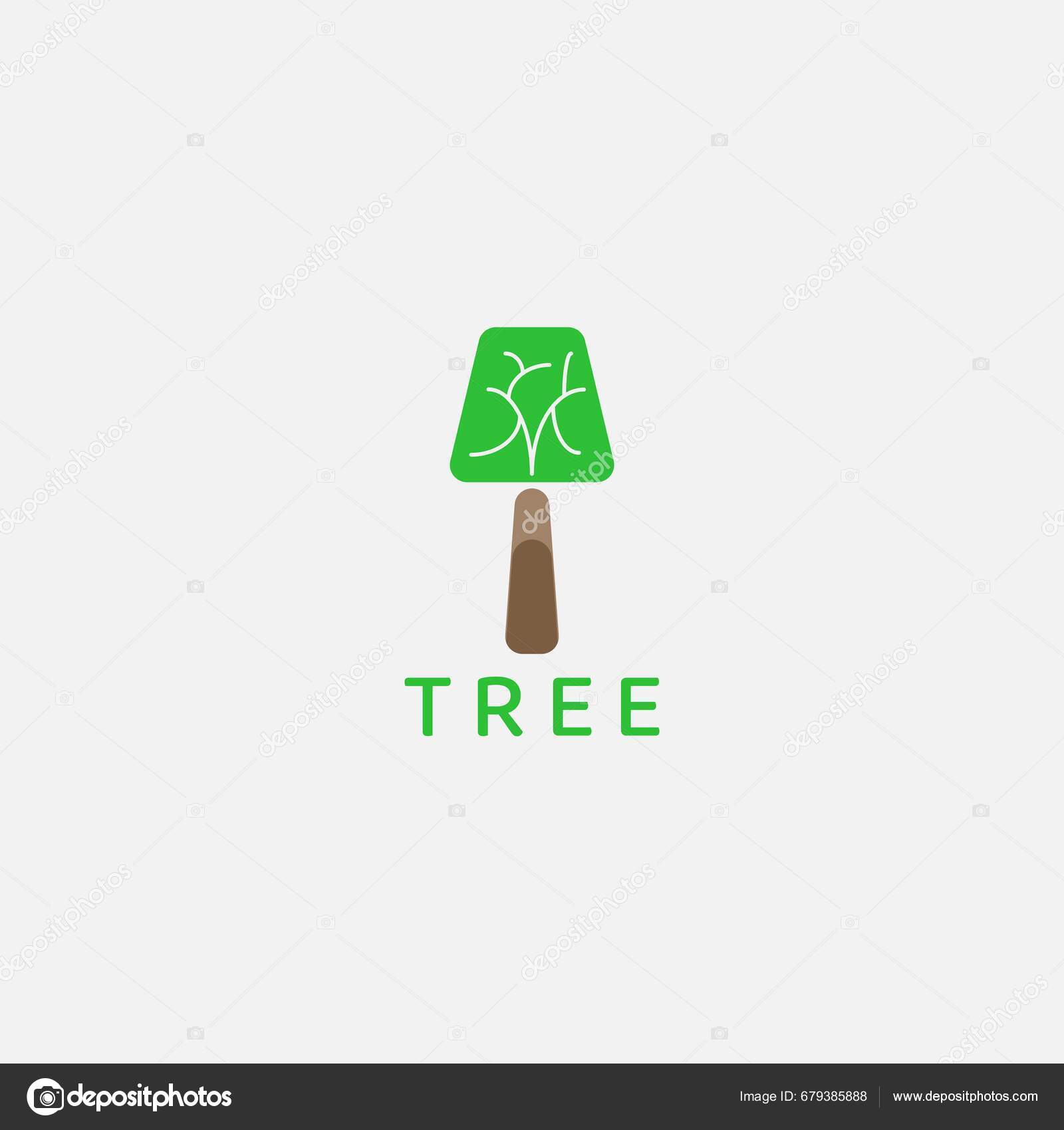 Whimsical Tree Logo Resembles Desk Lamp Stock Vector by ©akustudioid ...